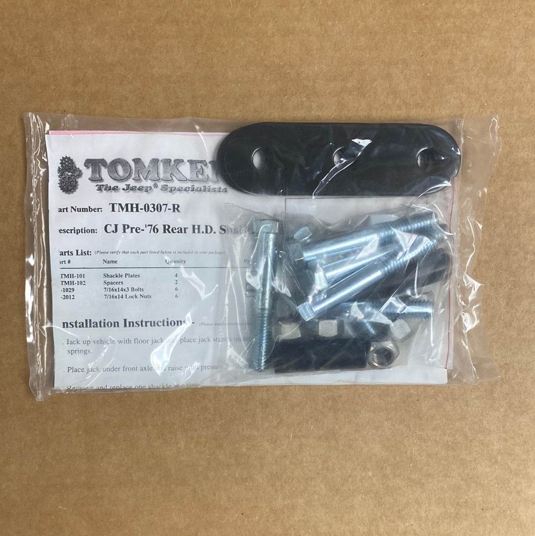 Tomken Machine CJ (Pre 76) Rear H.D. Shackles TMH-0307-R | FN Jeep