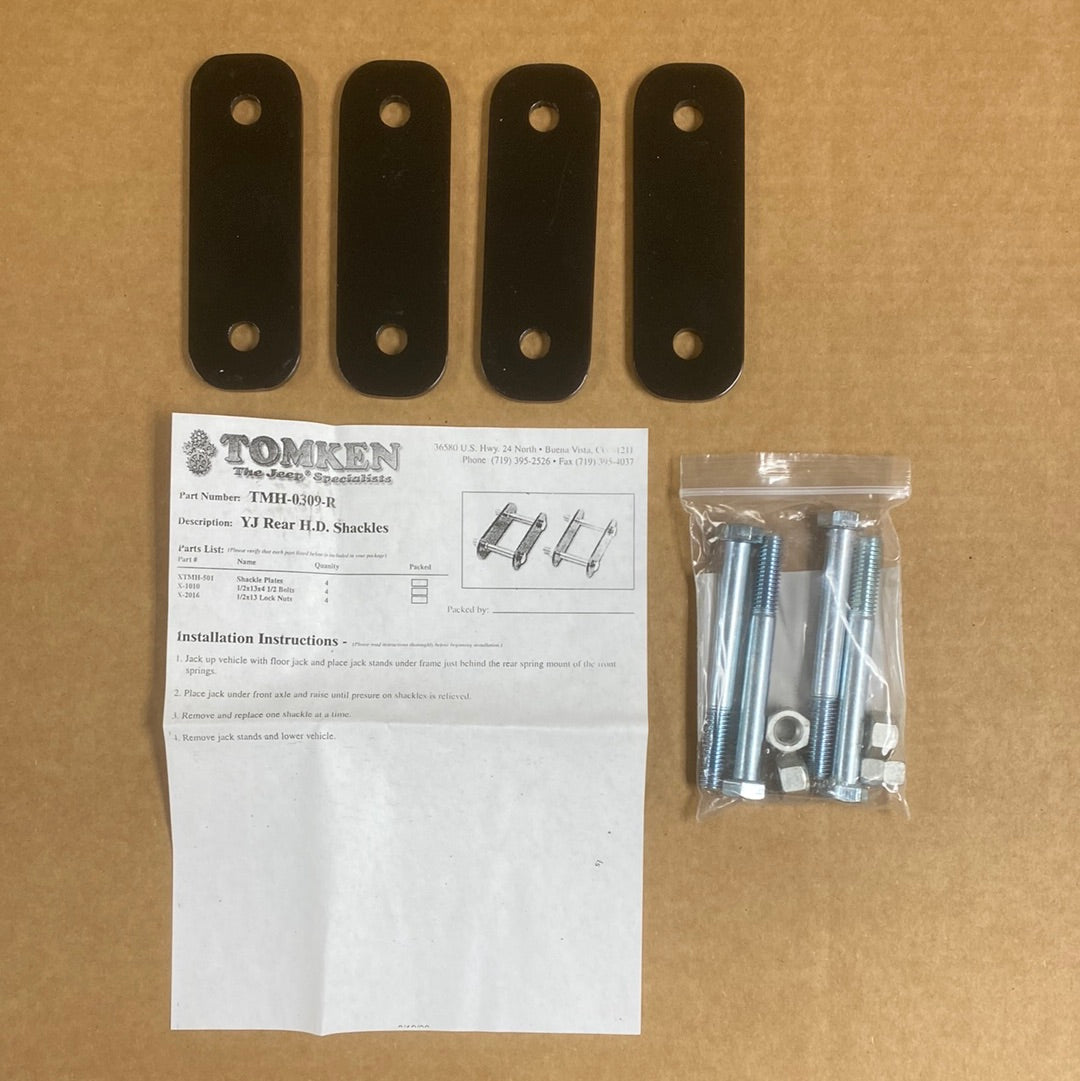 Tomken Machine YJ Rear H.D. Shackles TMH-0309-R | FN Jeep